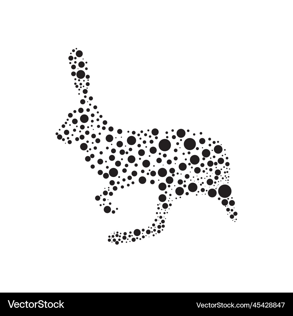 Dots rabbits icon logo Royalty Free Vector Image