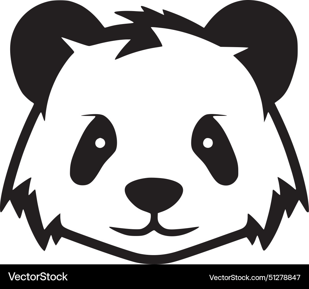Panda - black and white isolated icon Royalty Free Vector