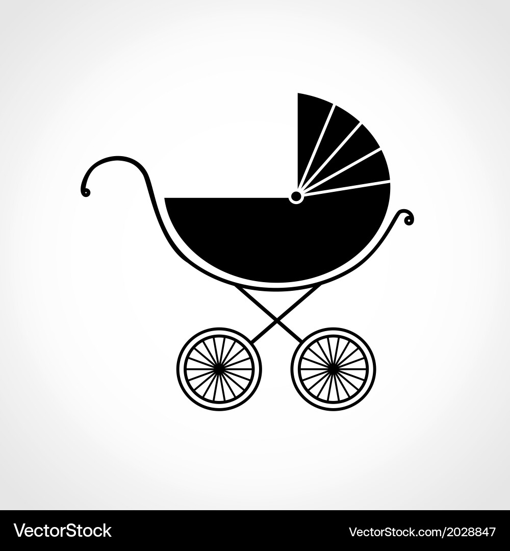 Pram for baby Royalty Free Vector Image - VectorStock