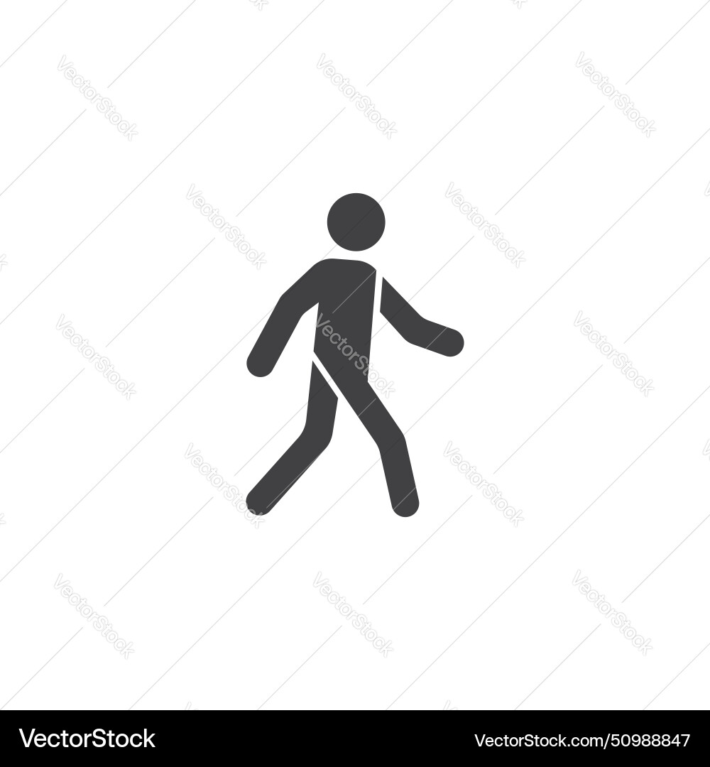 Walking man icon in flat style people on isolated Vector Image