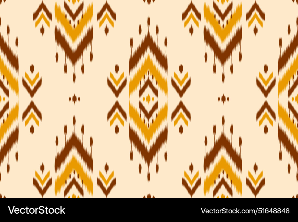 Abstract ethnic ikat background geometric Vector Image