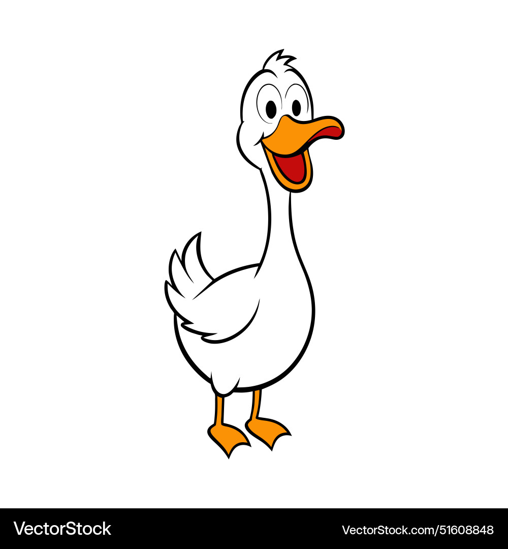 Barnyard goose smiles icon Royalty Free Vector Image