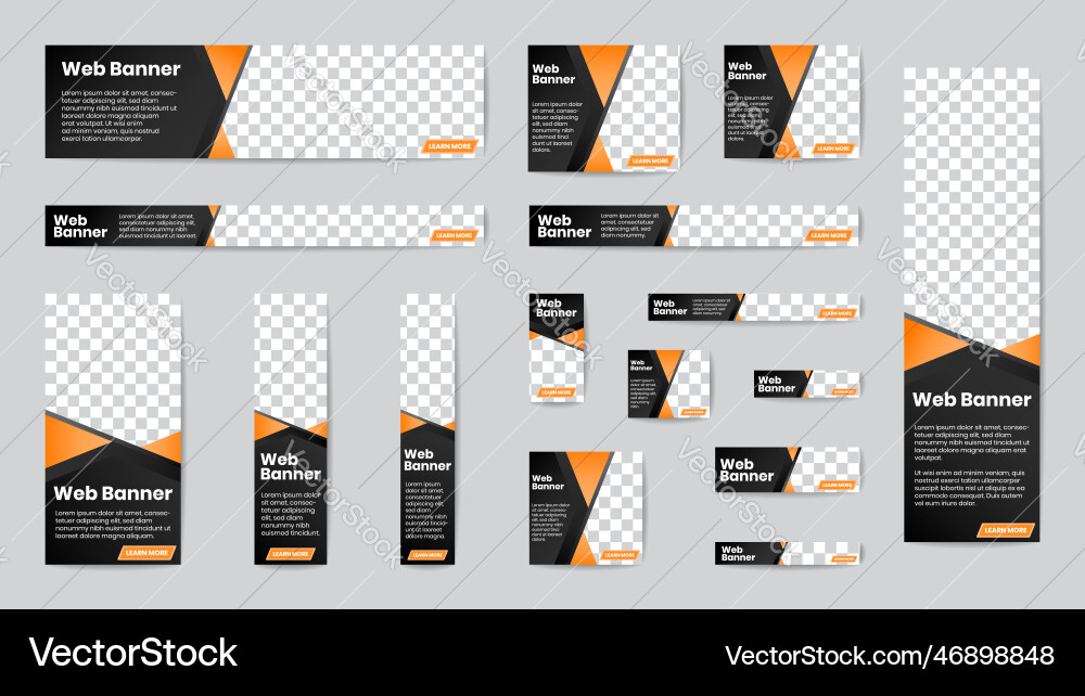 Business banner standard size in horizontal Vector Image