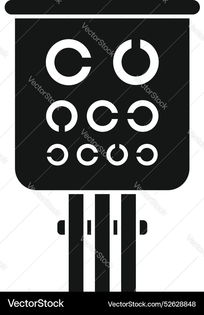 Eye test chart showing different size letters for Vector Image