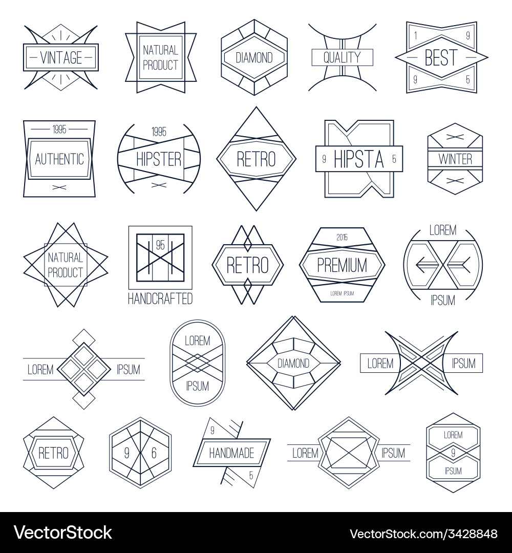 Labels and design elements Royalty Free Vector Image