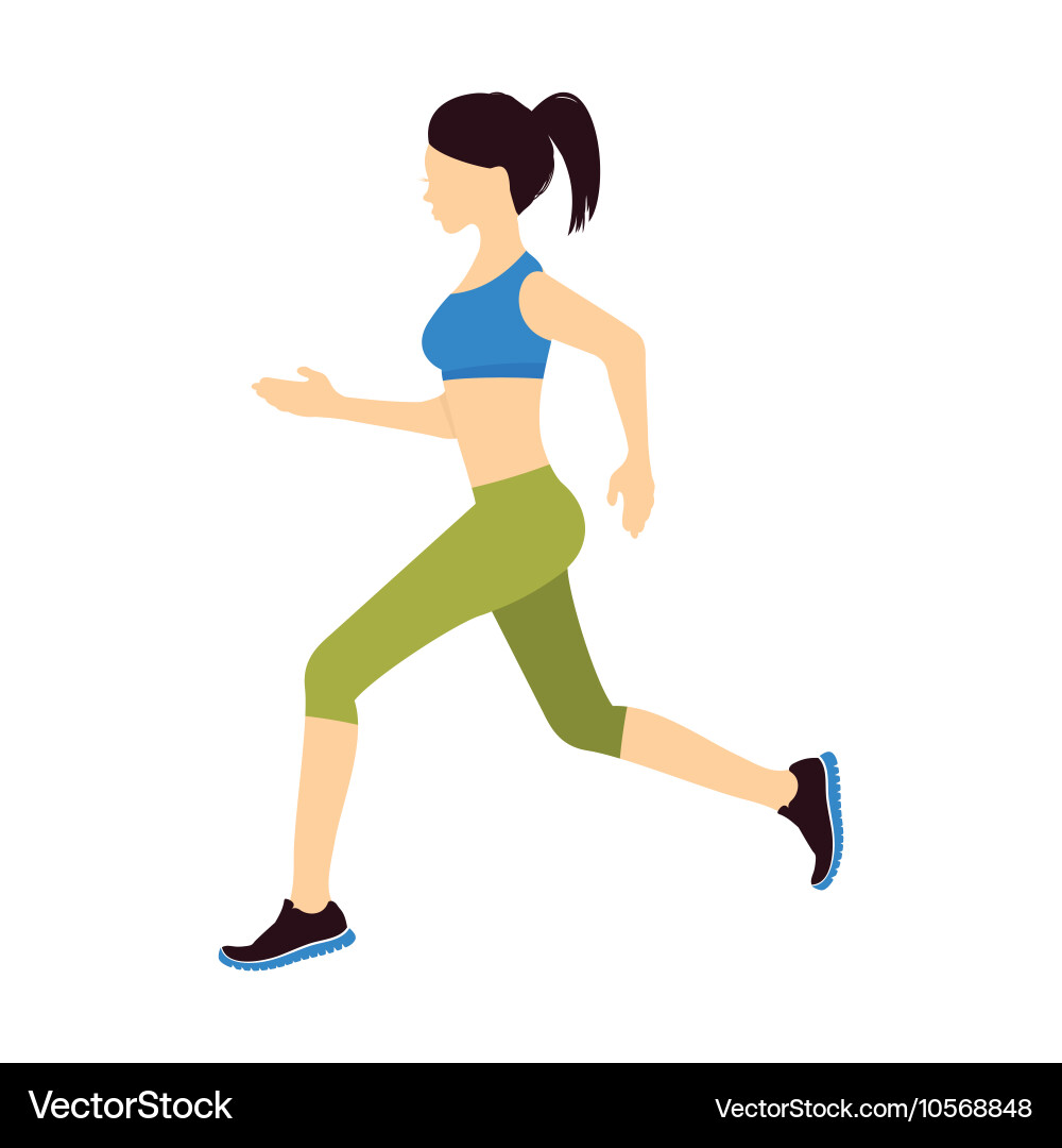 Running girl Royalty Free Vector Image - VectorStock