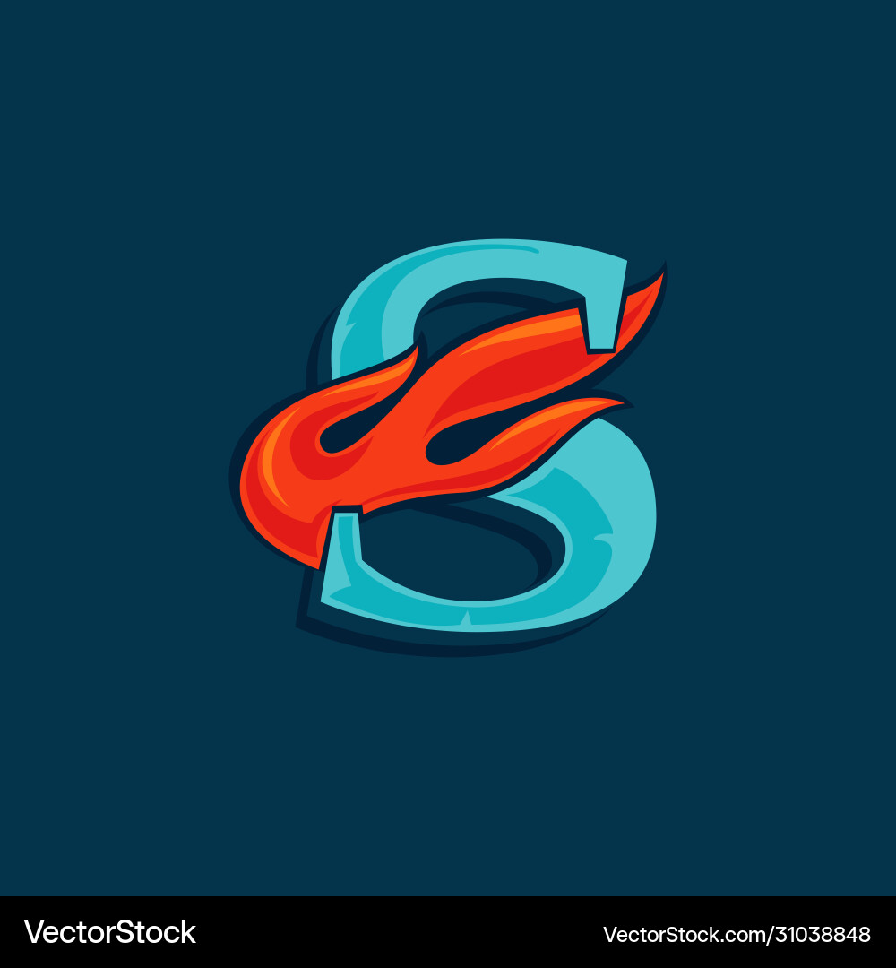 Speedfire S Logo - Vintage Serif Royalty Free Vector Image