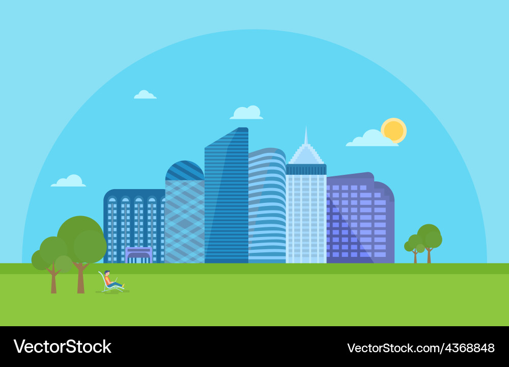 Urban landscape Royalty Free Vector Image - VectorStock