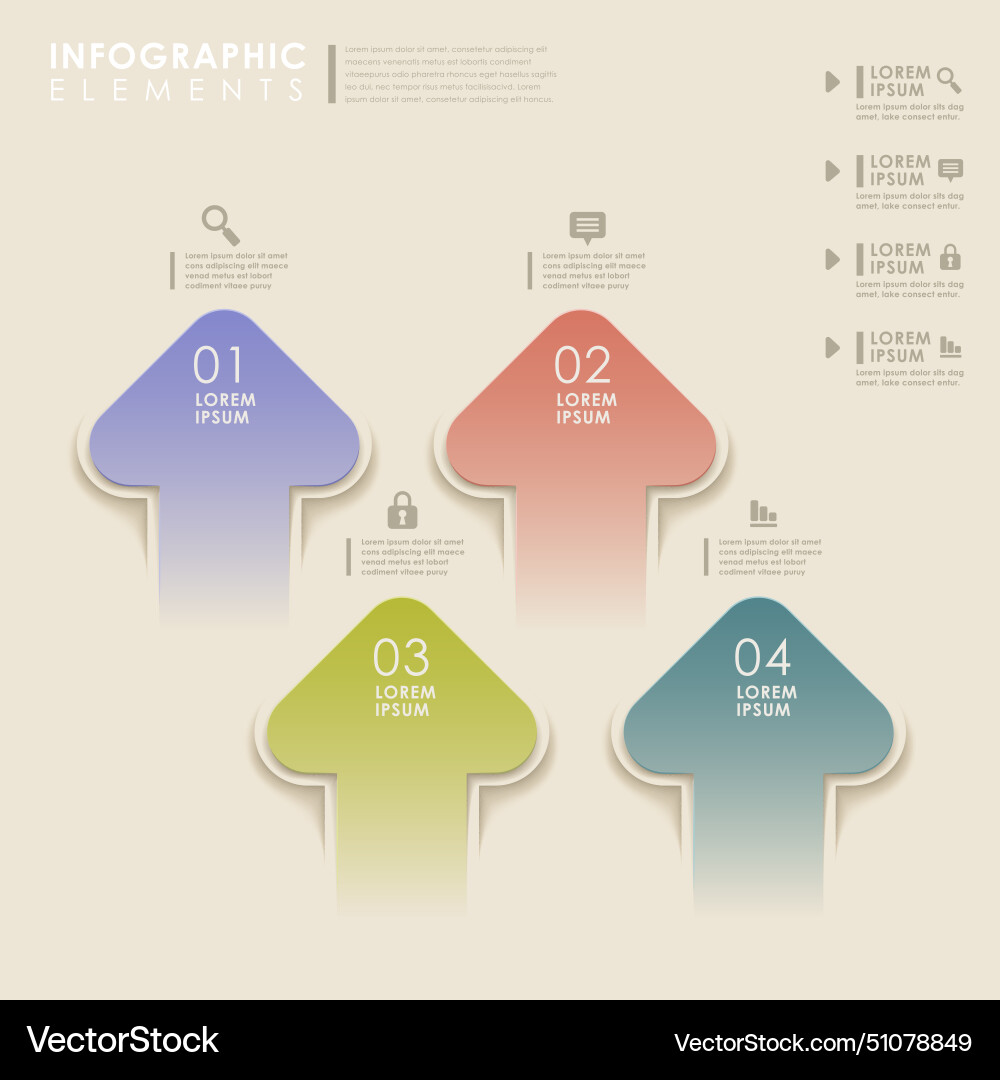 Abstract arrow infographics Royalty Free Vector Image