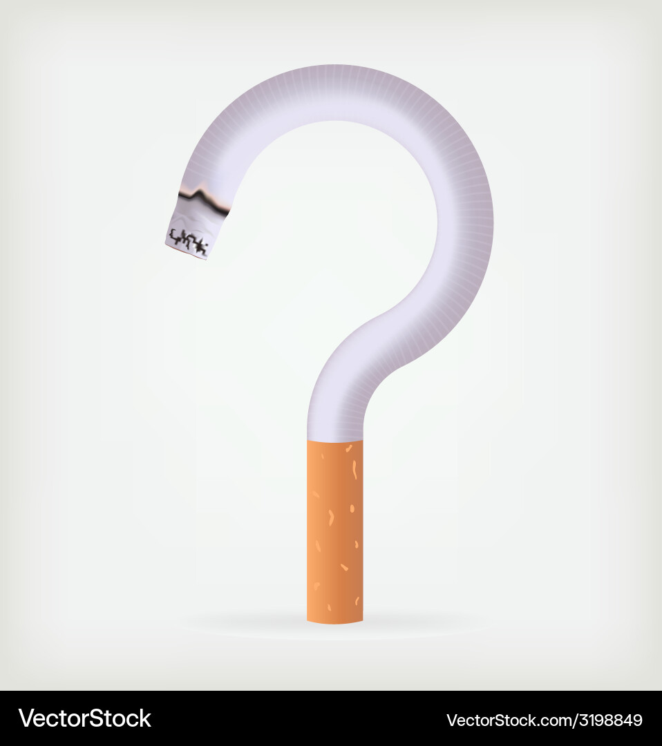 Cigarette question Royalty Free Vector Image - VectorStock