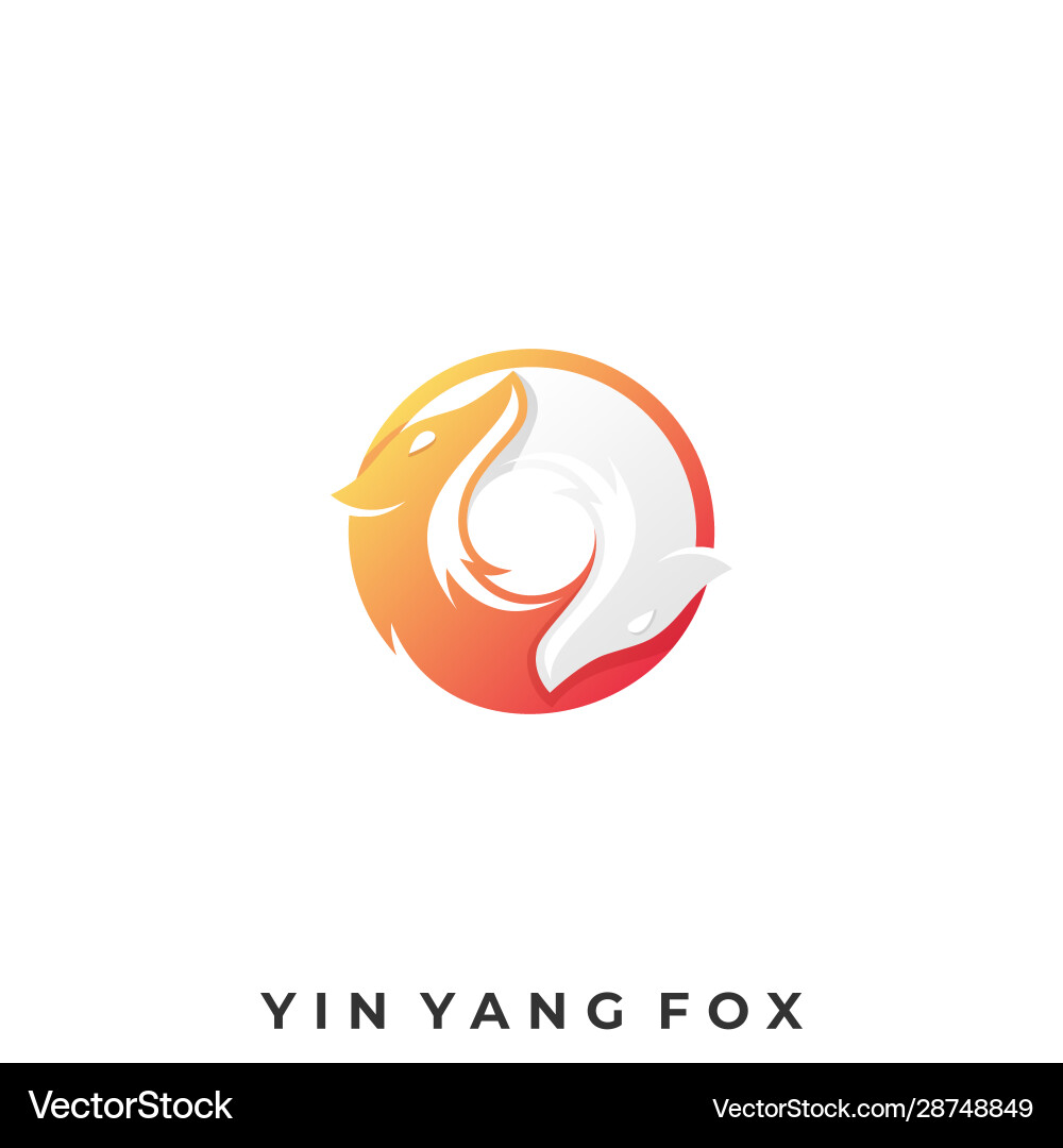 Circle fox template Royalty Free Vector Image - VectorStock