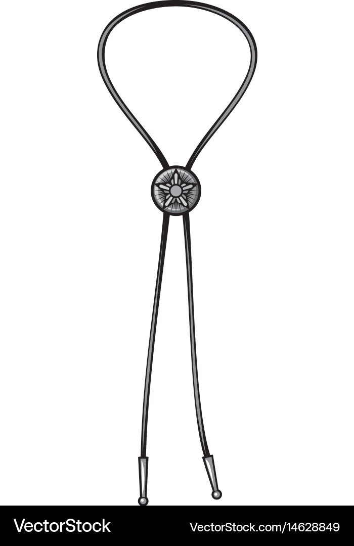 Cowboy bolo tie Royalty Free Vector Image - VectorStock