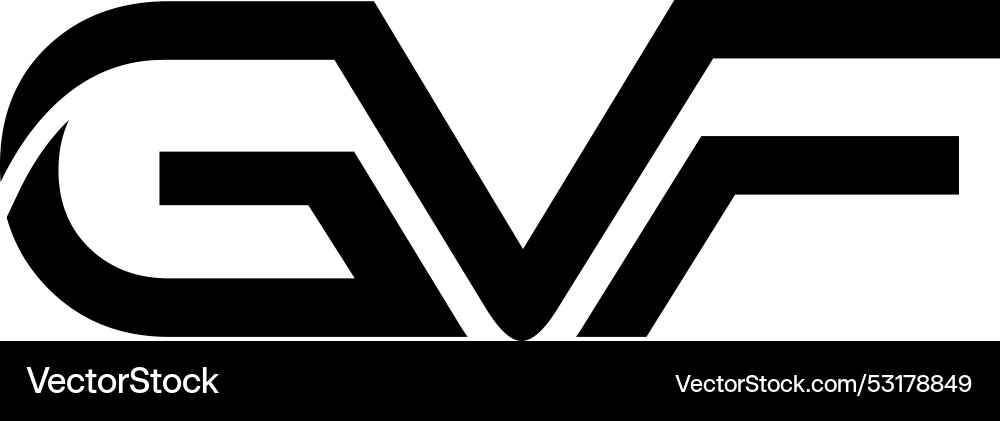 Gvf logo Royalty Free Vector Image - VectorStock