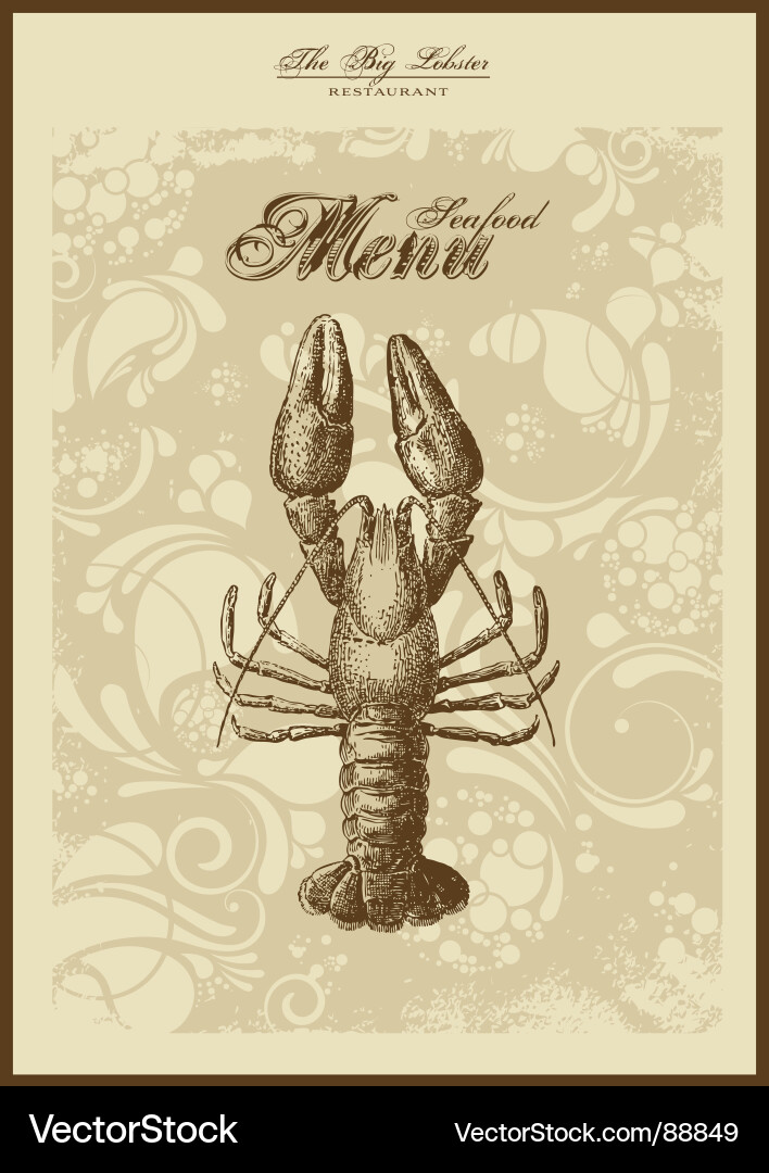Menu fish and seafood Royalty Free Vector Image