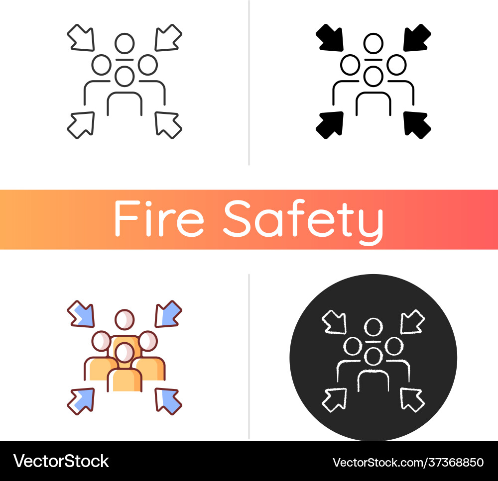Assembly point icon Royalty Free Vector Image - VectorStock