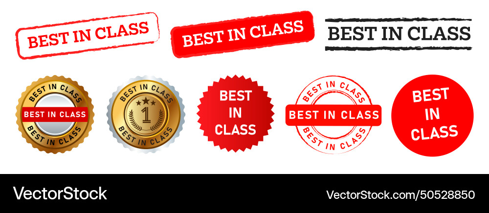 Best in Class Stamp Label Royalty Free Vector Image