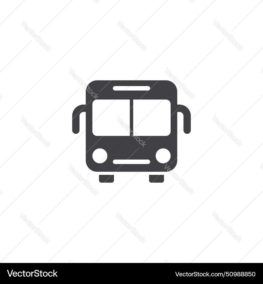 Bus icon in flat style autobus on isolated Vector Image