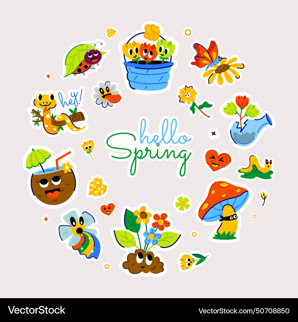 Hello spring Royalty Free Vector Image - VectorStock