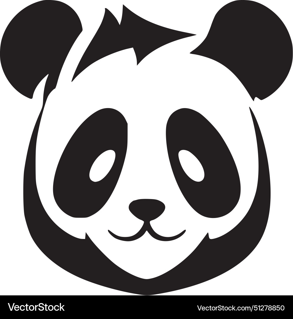 Panda - black and white isolated icon Royalty Free Vector