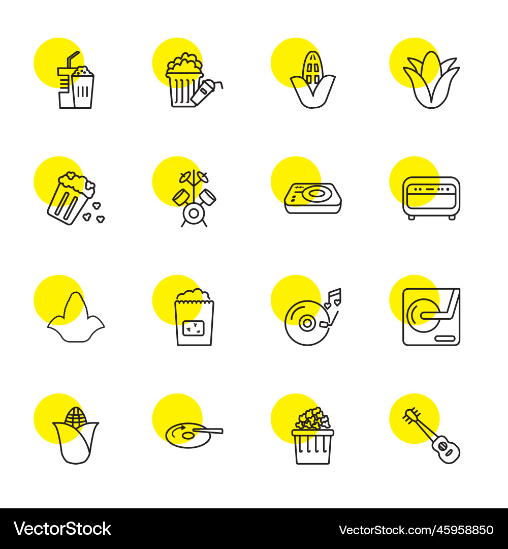 Pop icons Royalty Free Vector Image - VectorStock