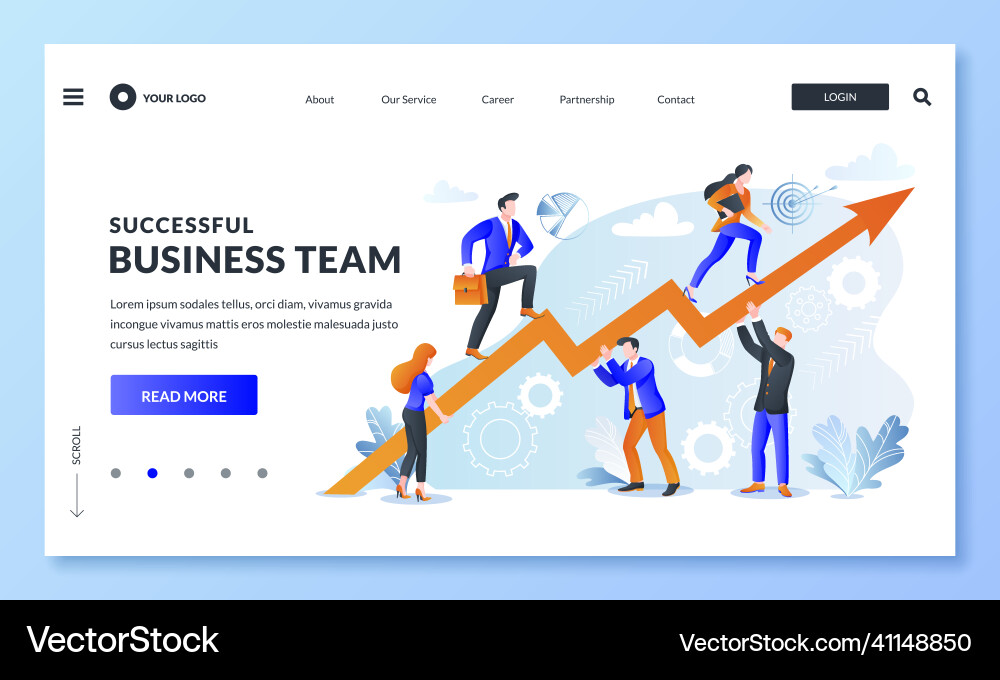 Teamwork support and partnership concept people Vector Image
