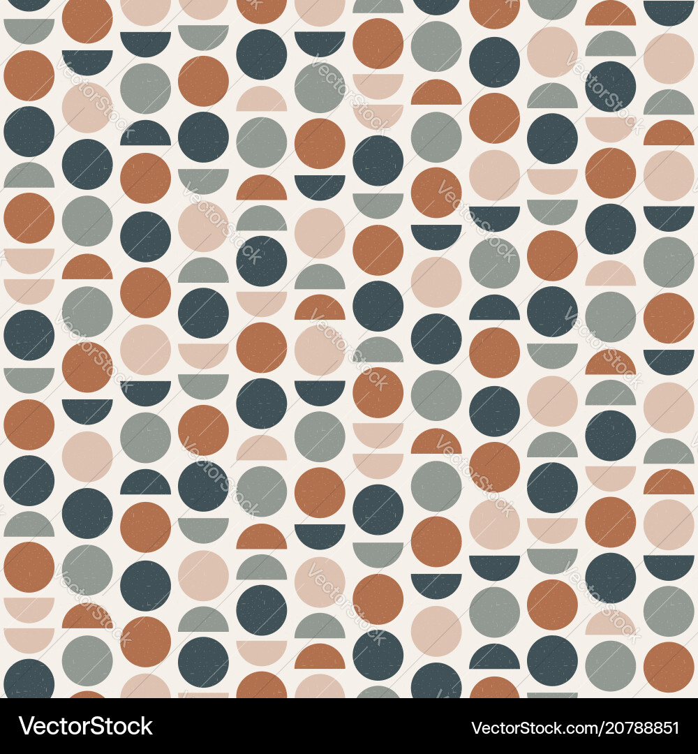 Abstract geometric wallpaper with semi circles Vector Image