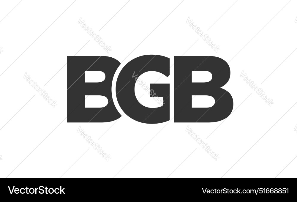 Bgb logo design template with strong and modern Vector Image