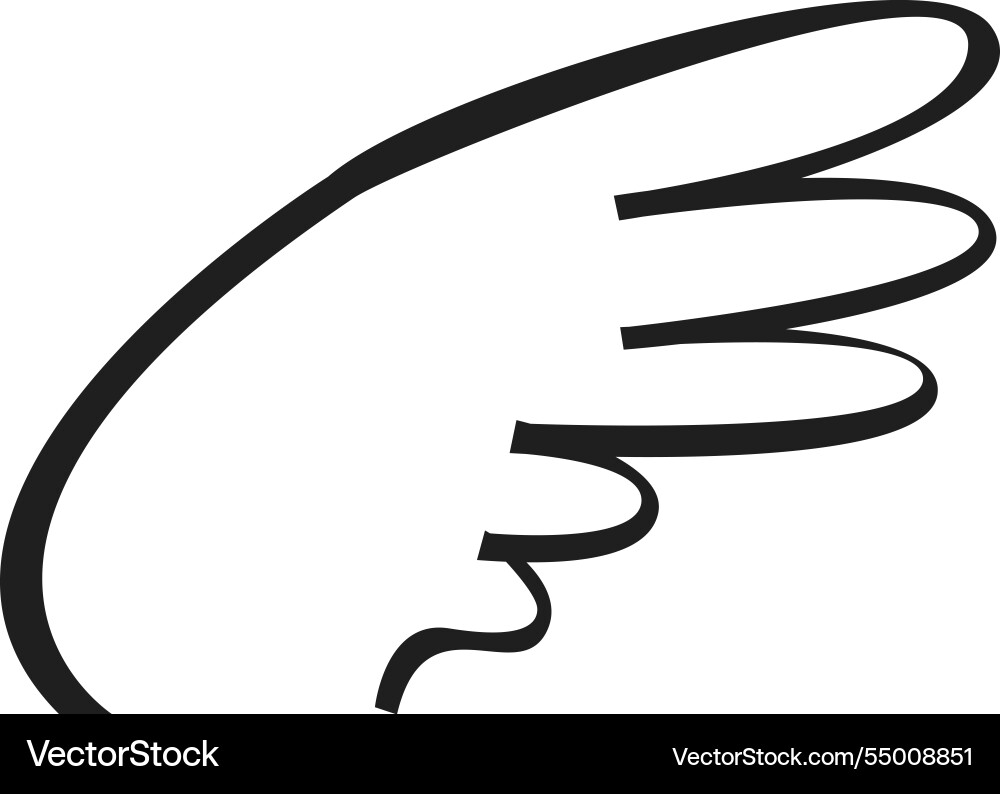 Cartoon wing flapping simple elegant design Vector Image