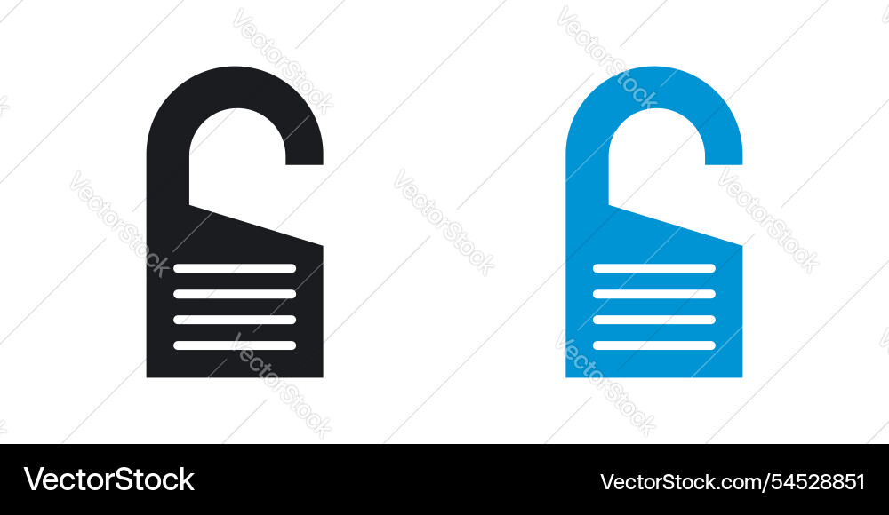 Door hanger icon Royalty Free Vector Image - VectorStock
