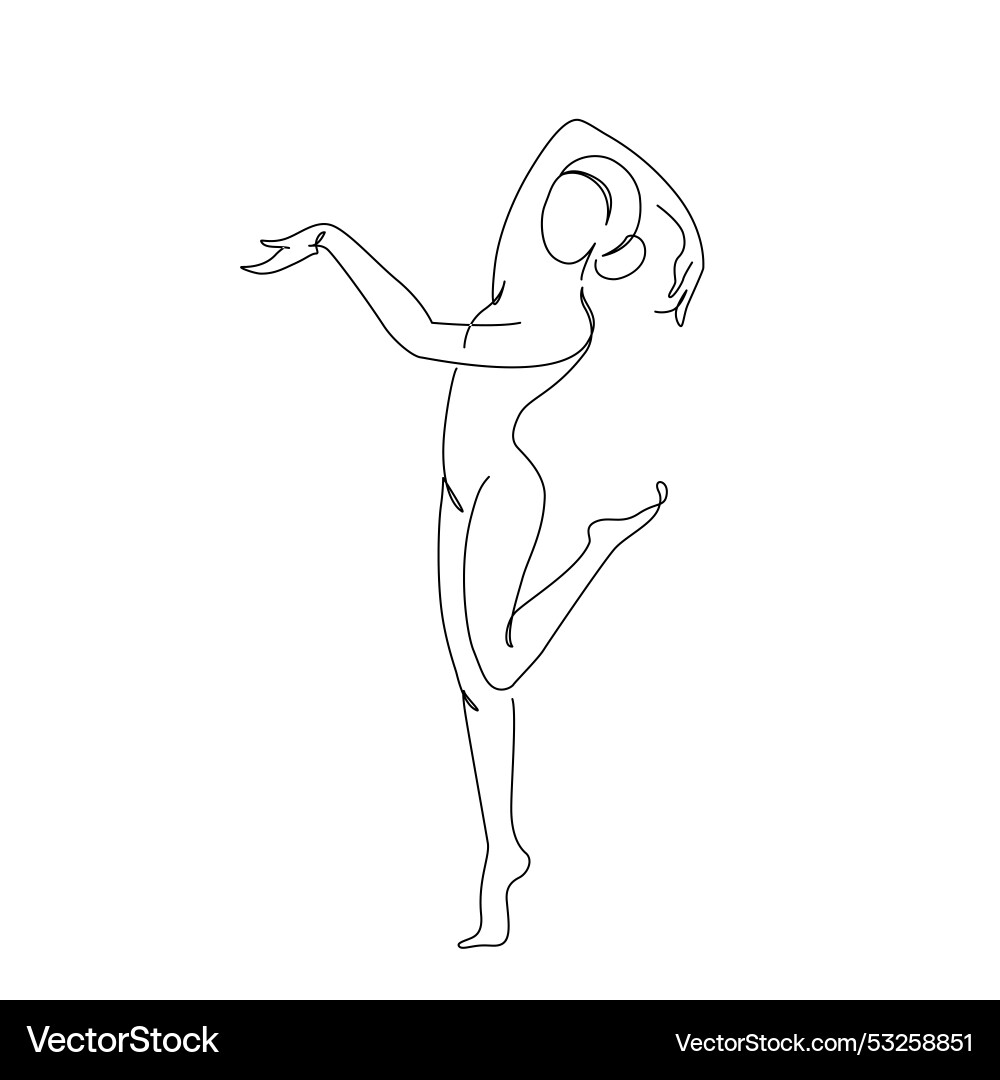 Elegant motion continuous line art drawing Vector Image