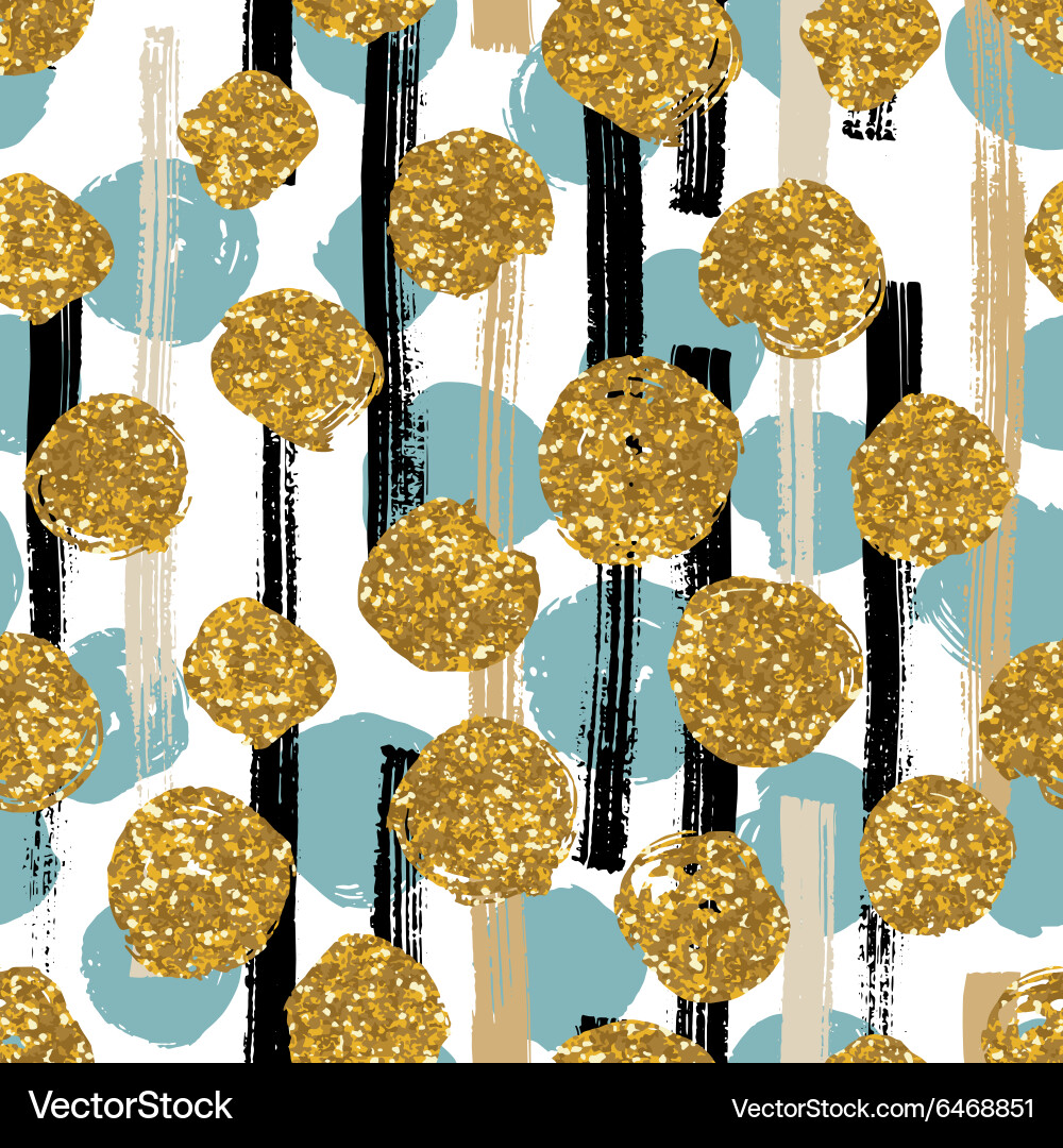 Hand drawn painted seamless geometric pattern Vector Image