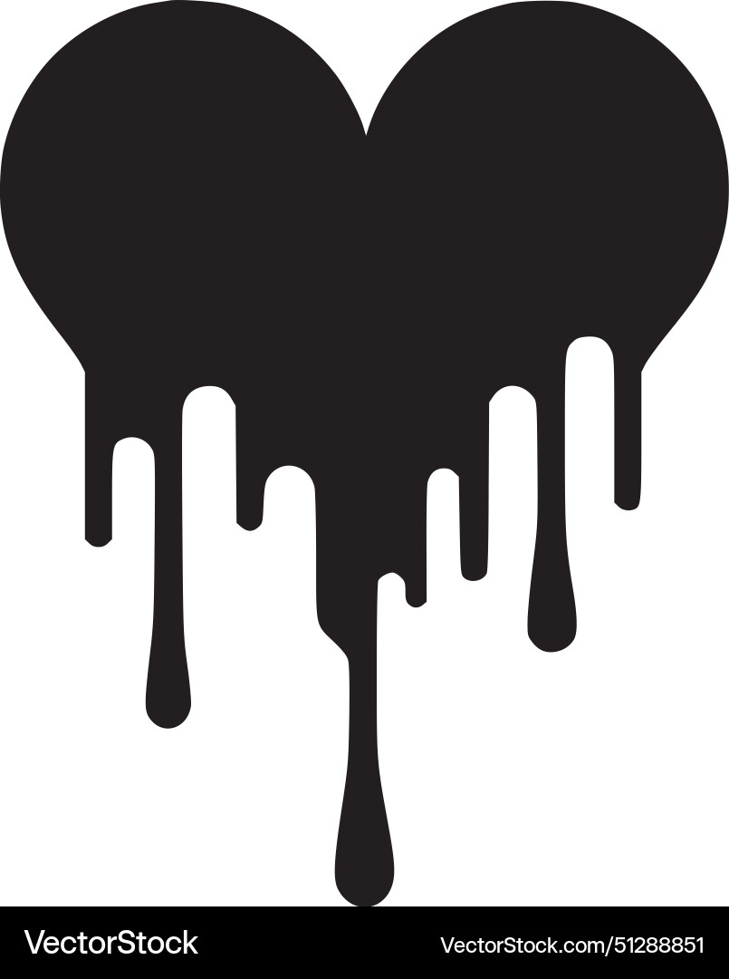 Heart dripping - high quality logo ideal Vector Image