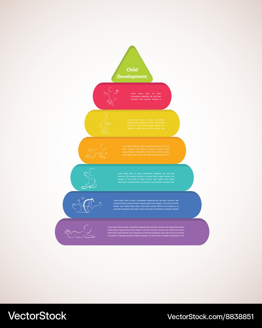 Kinderpyramide für Infografik Lizenzfreies Vektorbild