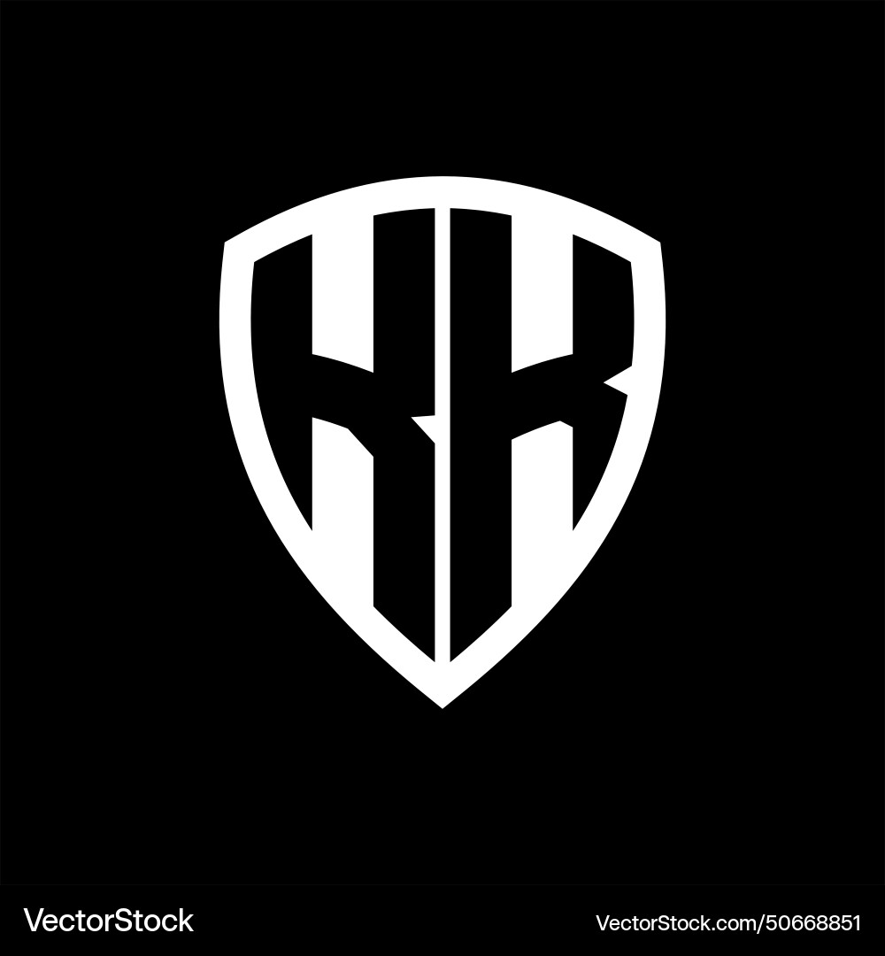 Kk monogram logo with bold letters shield shape Vector Image Kk monogram logo with bold letters shield shape Vector Image