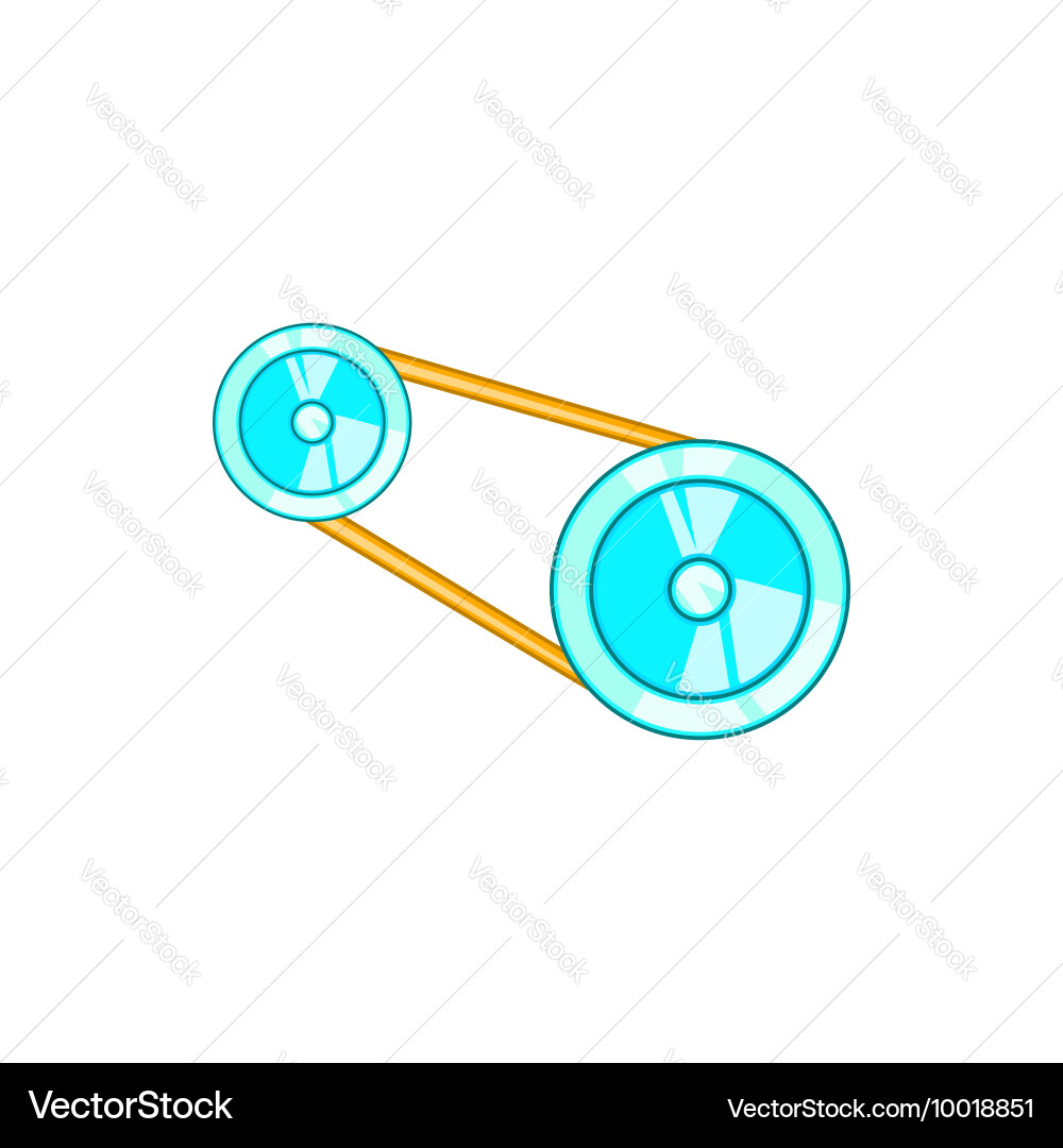 Timing belt icon in cartoon style Royalty Free Vector Image