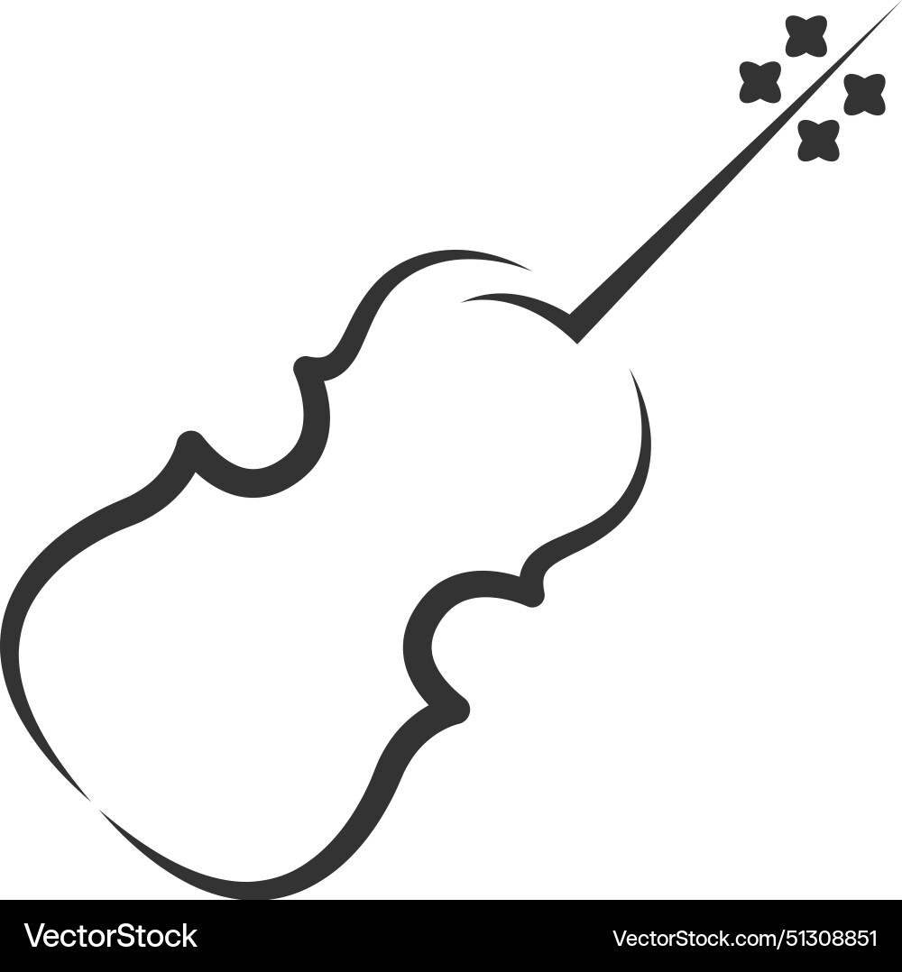 Violin logo icon design Royalty Free Vector Image