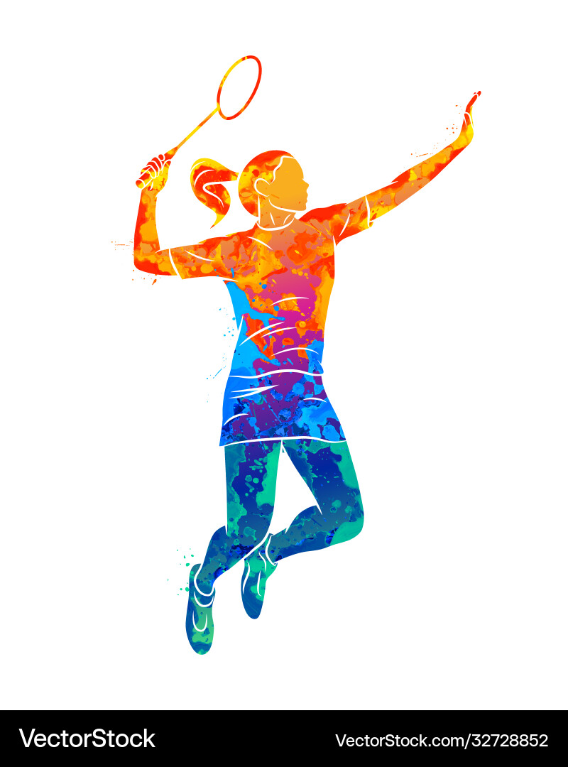 Badminton Silhouette Colored Vector Images (over 540)