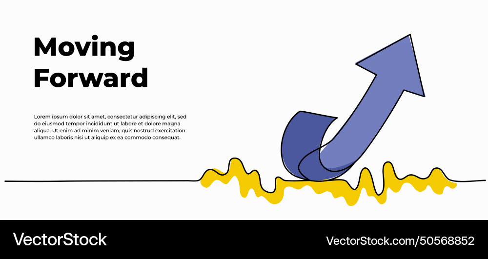 Continuous line design of arrow pointing up one Vector Image