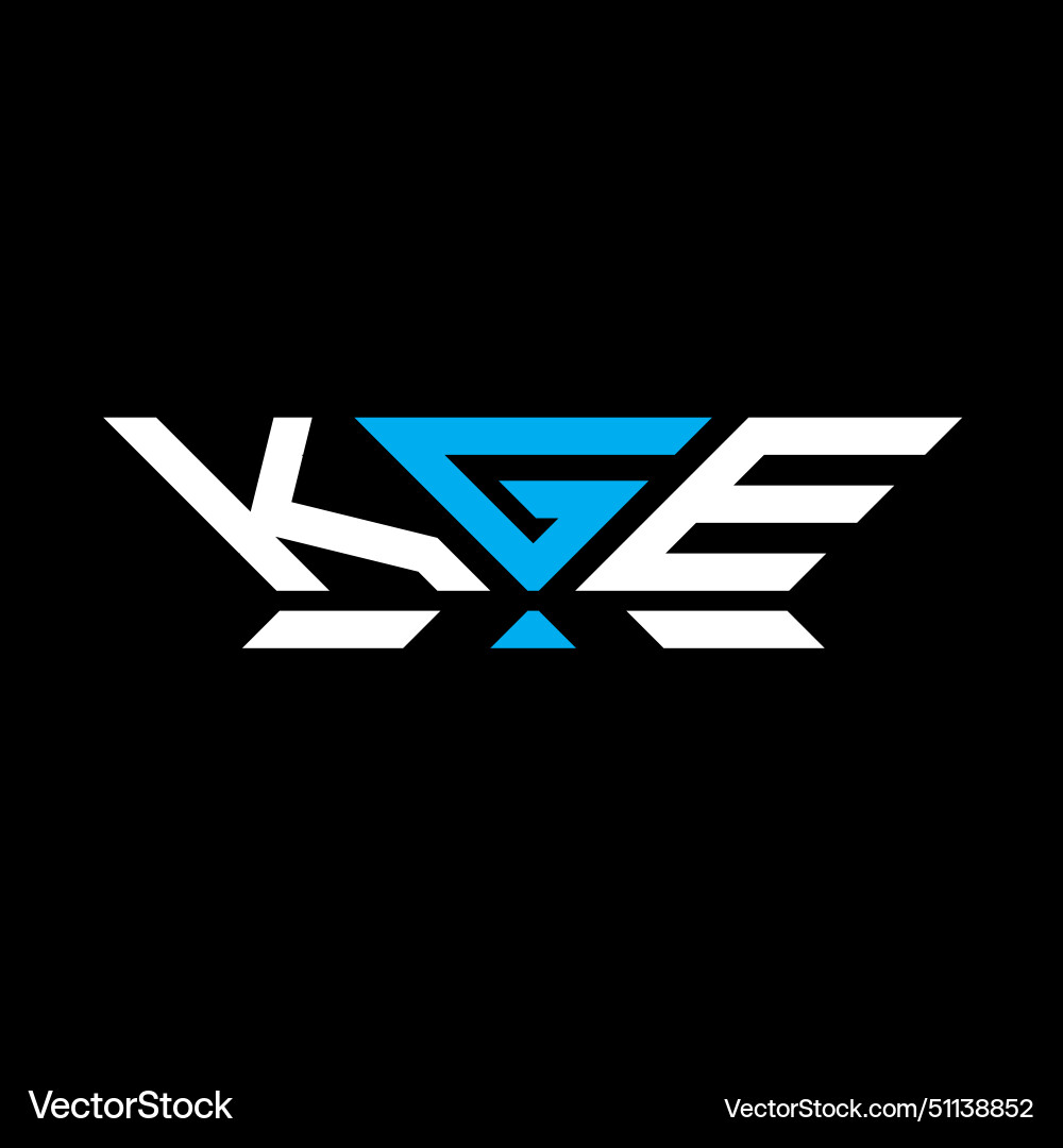 Kge letter logo design simple and modern Vector Image