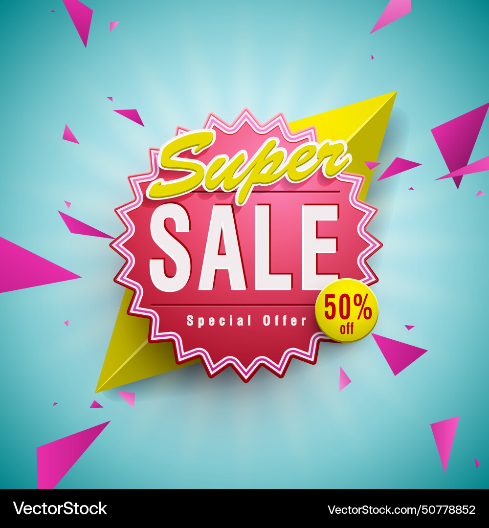 Modern bargain sale poster Royalty Free Vector Image