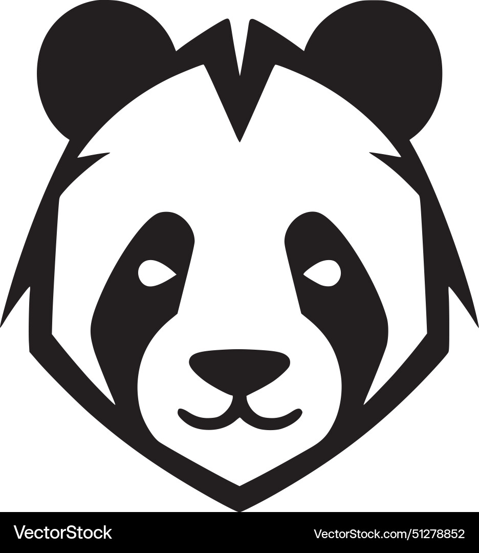 Panda - black and white isolated icon Royalty Free Vector