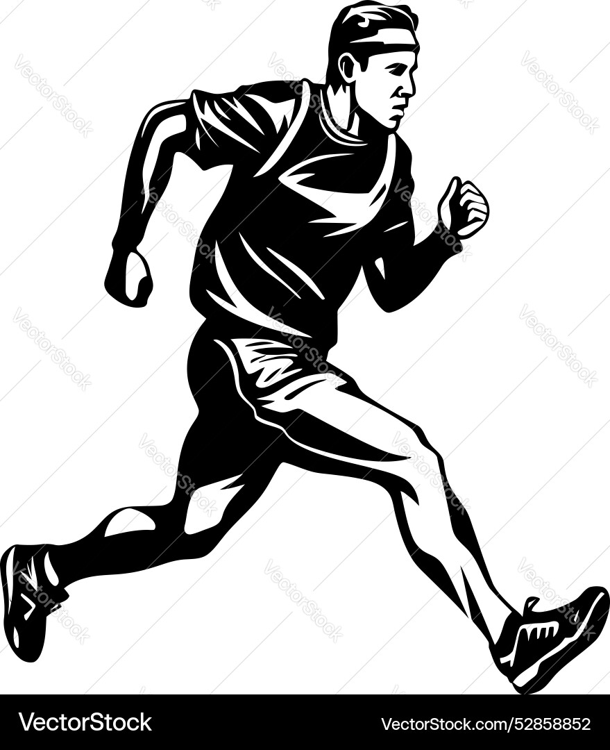 Speed streak runner logo endurance edge marathon Vector Image