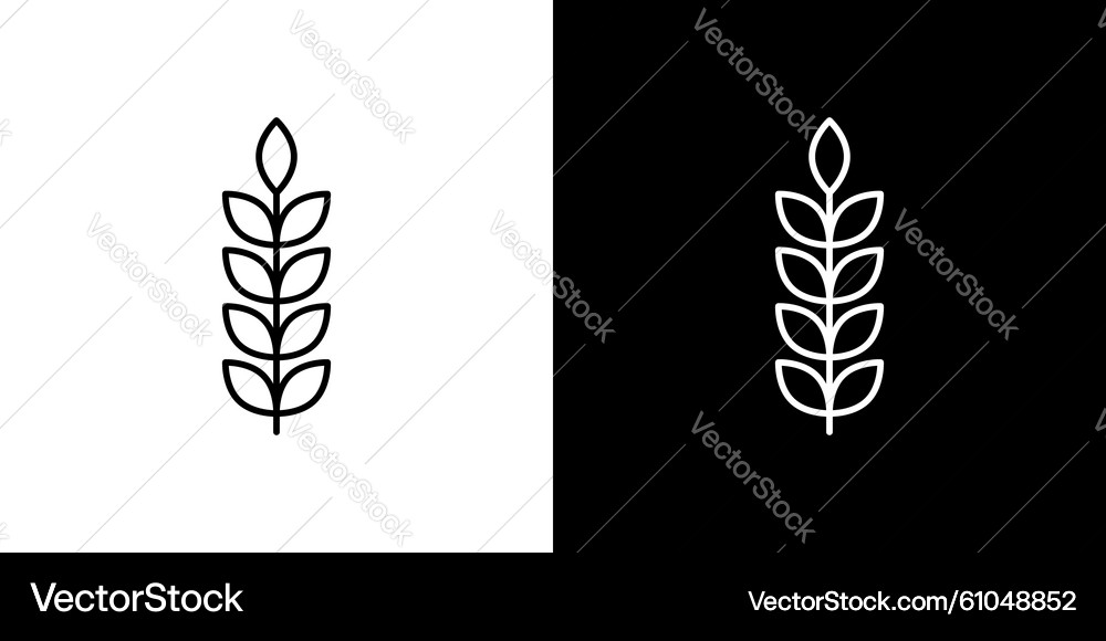 Wheat Icon Set - Modern Agriculture Symbols – Royalty-Free Vector ...
