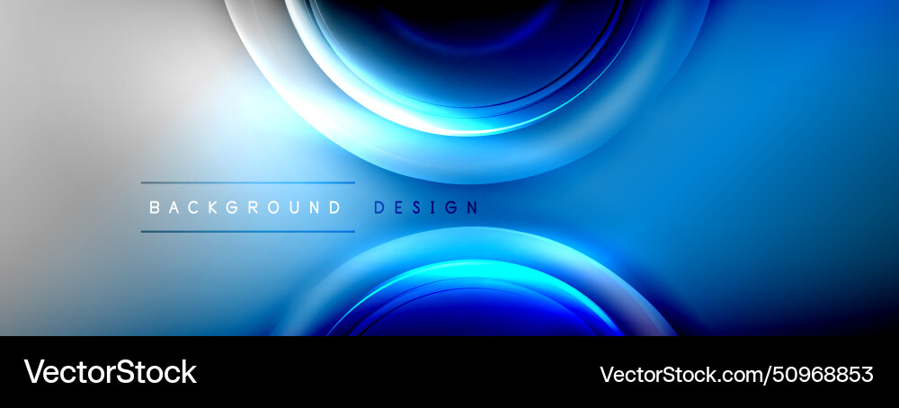 Circles lines and bubbles on bright glowing effect