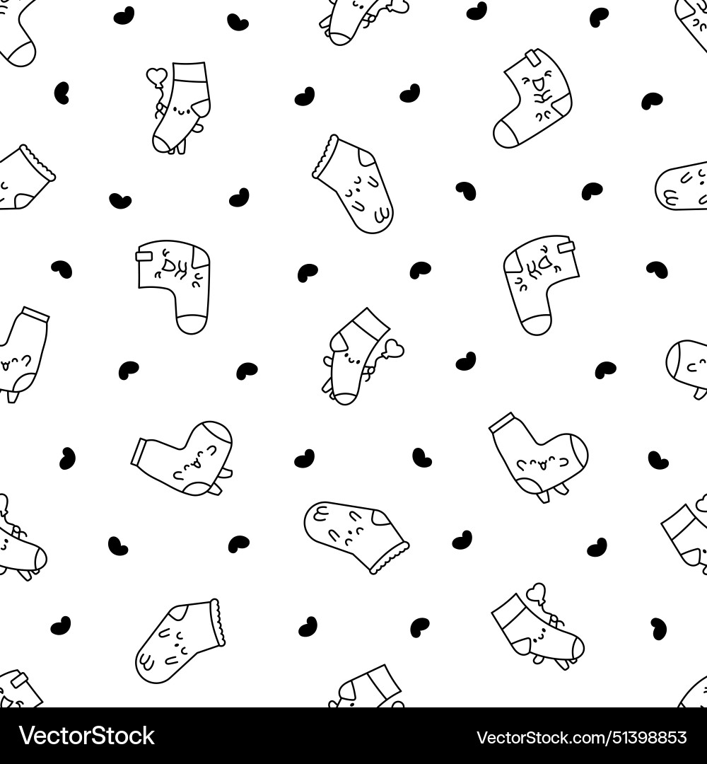 Cute kawaii socks cartoon character Royalty Free Vector