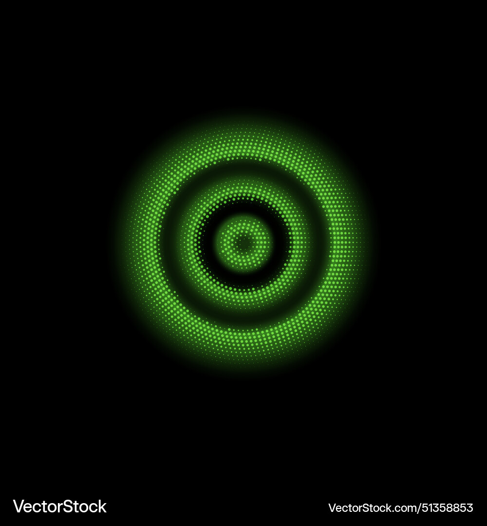 Green digital signal spiral Royalty Free Vector Image