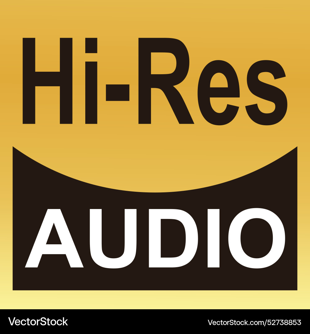 Hi Res Audio Logo (52738853) – Royalty-Free Vector | VectorStock