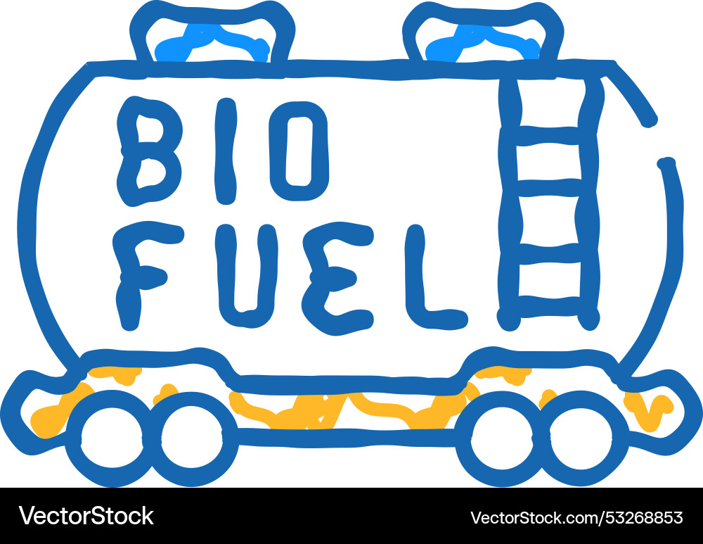 Railway carriage bio fuel icon doodle – Royalty-Free Vector | VectorStock