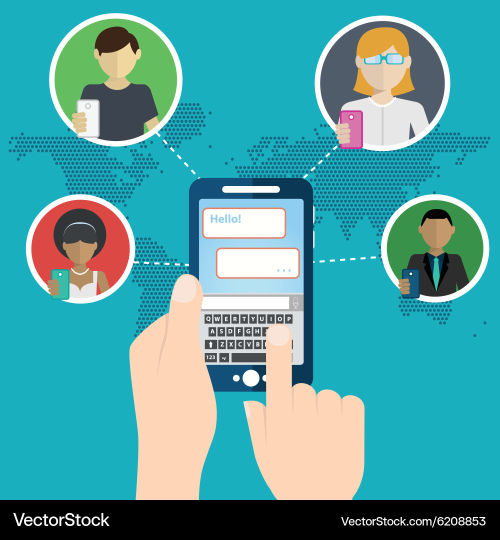 Texting sending text messages from smart phone all