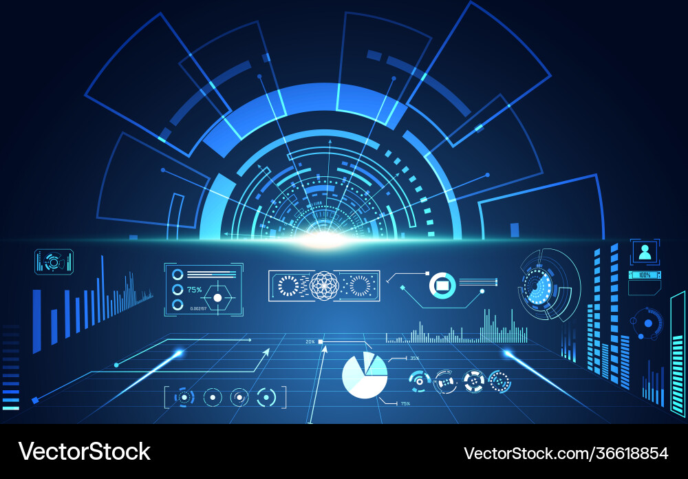 Abstract technology ui futuristic concept hud Vector Image